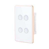 China 10A 4 Gang Zigbee Switch 120*74mm Smart Home Wall Light Switch for sale