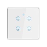 China EU Standard Tuya Smart Switch 2 Gang LED Sensor Light Voice Control Wifi Smart Timer Switch for sale