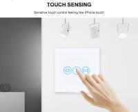 China Smart Home WIFI Switch Eu/us Standard Wall Touch Control Curtain Switch Work With Google/alexa For Electric Curtain Swit for sale