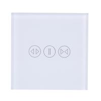 China Smart Home WIFI Switch Eu/us Standard Wall Touch Control Curtain Switch Work With Google/alexa For Electric Curtain Swit for sale