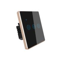 China 3 Gang EU UK Standard Tuya Smart Switch Light Electric Switch WiFi Smart Home Voice Control for sale
