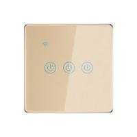 China 3 Gang EU UK Standard Tuya Smart Switch Light Electric Switch WiFi Smart Home Voice Control for sale