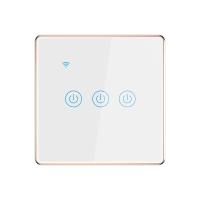 China 3 Gang EU UK Standard Tuya Smart Switch Light Electric Switch WiFi Smart Home Voice Control for sale