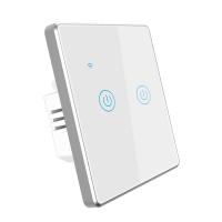 China 2 Gang EU UK Standard New Product Single Fire Zero Fire General Relay Wall Switch Smart Touch Switch for sale