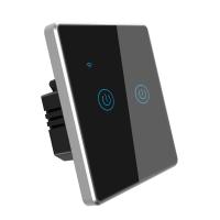 China 2 Gang EU UK Standard New Product Single Fire Zero Fire General Relay Wall Switch Smart Touch Switch for sale