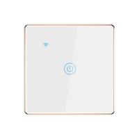 China OEM New Product EU UK Standard Wifi Touch Aluminum Frame Smart Wifi Home Tuya Smart Switch for sale