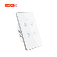 China 802.11B/G/N Tuya Wifi Dimmer Metal Frame Tuya Smart Dimmer Switch WIFI BLE for sale