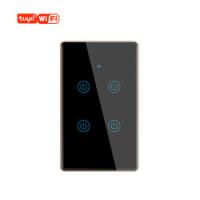 China 802.11B/G/N Tuya Wifi Dimmer Metal Frame Tuya Smart Dimmer Switch WIFI BLE for sale