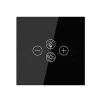 China 86*86mm 4 Gang Touch Dimmer Switch Iot Light Switch EU Standard for sale