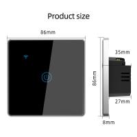 China Metal Bezel Tuya Smart Switch 600W 2 Gang Touch Dimmer App Voice Control for sale