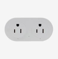 China PC ABS 2 Gang Smart Socket 10A 240V Smart Plug Socket ETL Approval for sale