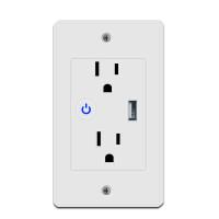China FCC ROHS Smart Plug Socket AU UK Wifi Usb Outlet Two AC Sockets for sale