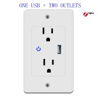 China FCC ROHS Smart Plug Socket AU UK Wifi Usb Outlet Two AC Sockets for sale