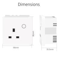 China AC240V Smart Plug Socket 2.4G WiFi Tuya Smart Plug UK Fire Retardant for sale