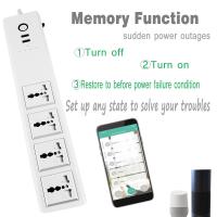 China AU EU 2000W Smart Power Strip With Energy Monitoring 4 Sockets for sale