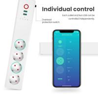 China Smartlife 1.5M 2000W CE Smart Home Power Strip For European Travel for sale