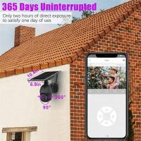 China PIR Radar Tuya Smart Camera PTZ 355 Solar Powered Wireless Outdoor Security Camera for sale