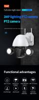 China Night Vision Security Smart Home 3mp Wifi Ptz Camera Automatic Track Two Way Voice for sale