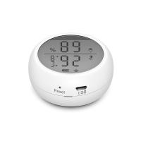 China Tuya LCD Wifi Temperature And Humidity Sensor Amazon Alexa / Google Assistant for sale