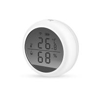 China Tuya LCD Wifi Temperature And Humidity Sensor Amazon Alexa / Google Assistant for sale