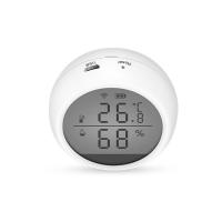 China Tuya LCD Wifi Temperature And Humidity Sensor Amazon Alexa / Google Assistant for sale