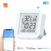 China DC5V 1A Tuya Wifi Temperature And Humidity Sensor Smart Alarm Sensor for sale