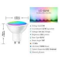 China 2700K-6500K GU10 Smart Bulb 450lm Smart Led Spotlight 5W For Bedroom for sale