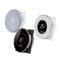 China Indoor Smart Round Thermostat 16A Electric Floor Heating Thermostat for sale