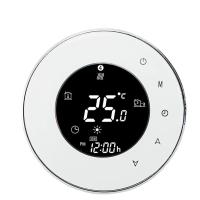 China Indoor Smart Round Thermostat 16A Electric Floor Heating Thermostat for sale