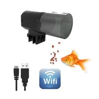 China LCD 200ml Smart Automatic Fish Feeder Wifi Aquarium Feeder RoHS for sale