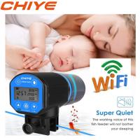 China LCD 200ml Smart Automatic Fish Feeder Wifi Aquarium Feeder RoHS for sale