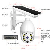 China Outdoor IP66 Waterproof WiFi Wireless Solar Power Camera Night Vision 4g Sim Card CCTV Security 1080P IP Camera for sale