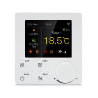 China Glomarket RGB Colorful LCD Screen Smart Thermostat Tuya App Electric Heating Thermostat Works With Alexa And Google for sale