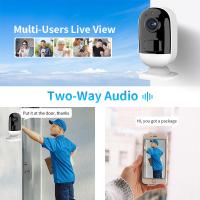 China Glomarket Tuya Smart  Life App Supported Home Low Power 3MP Battery WIFI Camera Built-In Microphone And Speaker for sale