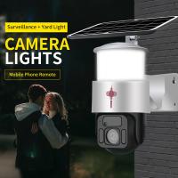 China Glomarket Tuya Wifi Wireless Solar Power Ip Solar Floodlight PTZ Camera Outdoor Network Camera Home Security System for sale