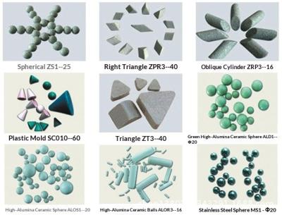 China Brown Fused Alumina Ceramic Abrasive Media Multi Shaped For Surface Finishing for sale