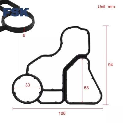 China BMW Oil Radiator Gasket 11428637820 11428637821 Black Plastic for sale