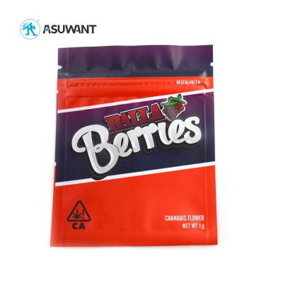 China CBD Plastic Mylar Ziplock Stand Up Bags Stand Up Pouches CMYK Printing for sale