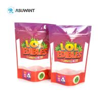 China Compostable Mylar Food Bags Small Three Side Seal Weed Packaging Mylar Bags for sale