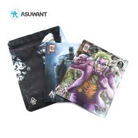 China Plastic Pre Roll Packaging Mylar Smell Proof Zipper Bag 3.5g For Cookie Weed Seed for sale