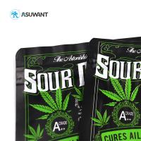 China Plastic Pre Roll Packaging Mylar Smell Proof Zipper Bag 3.5g For Cookie Weed Seed for sale