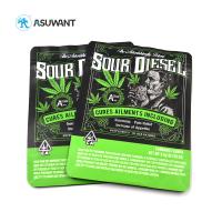 China Plastic Pre Roll Packaging Mylar Smell Proof Zipper Bag 3.5g For Cookie Weed Seed for sale