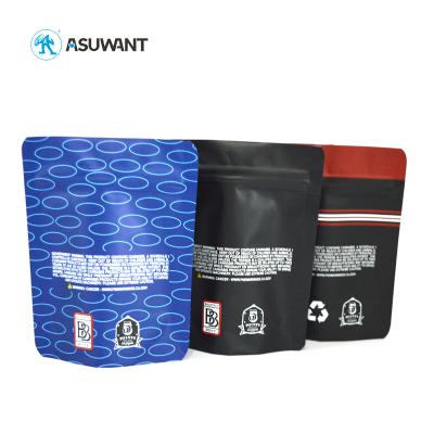 China Moisture Proof Smell Proof Zipper Bag Custom Printed For Weed Tobacco Herb Cookies for sale