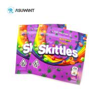 China Skittles Smell Proof Mylar Bags Aluminium Foil Colored Zip Lock Weed Packaging Bags for sale