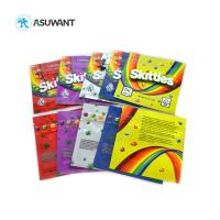China Skittles Smell Proof Mylar Bags Aluminium Foil Colored Zip Lock Weed Packaging Bags for sale