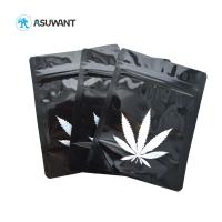 China Zipper Mylar Weed Packaging Bags Small Three Side Seal Matte / Glossy Surface for sale