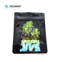 China Zipper Mylar Weed Packaging Bags Small Three Side Seal Matte / Glossy Surface for sale