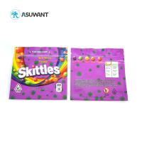 China Skittles Candy Gummies Packaging Edible Mylar Bag Plastic Ziplock Bag for sale