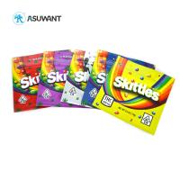 China Skittles Candy Gummies Packaging Edible Mylar Bag Plastic Ziplock Bag for sale
