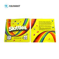 China Skittles Candy Gummies Packaging Edible Mylar Bag Plastic Ziplock Bag for sale